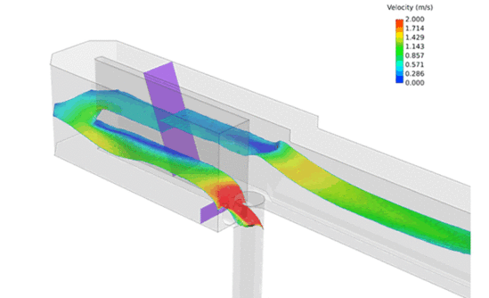 Inlet flow design optimisation using CFD modelling | Fluid Group | ESI Enviropro