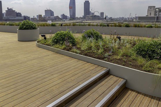 Adjustable pedestal system for corporate roof terrace | Buzon UK | ESI ...