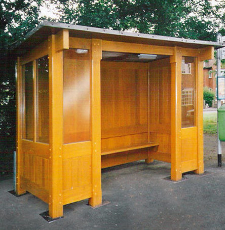 Enclosed timber bus shelters with mono-pitch roof | Littlethorpe of ...