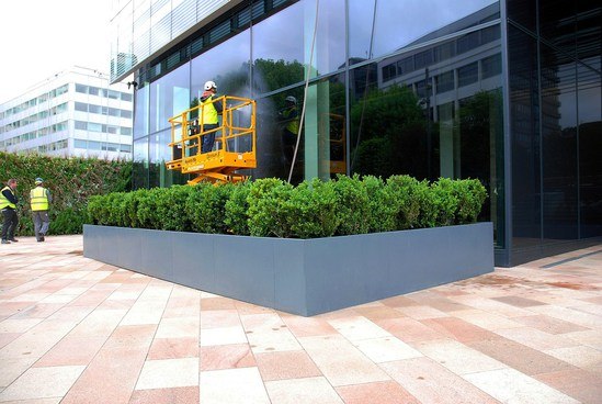 Bespoke steel street planters, 10 Hammersmith Grove | IOTA | ESI ...