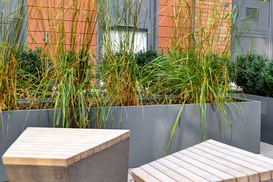 Planters for communal courtyard, residential development | IOTA | ESI ...
