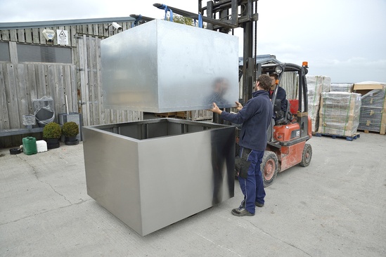 Bespoke stainless steel tree planters – Havering | IOTA | ESI External ...