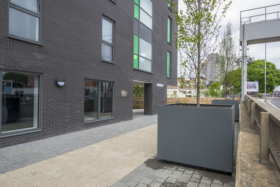 Bespoke steel tree planters for Telford Homes | IOTA | ESI External Works