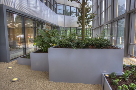 Interior bespoke steel planters for office refurbishment | IOTA | ESI ...