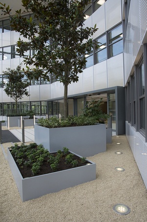 Interior bespoke steel planters for office refurbishment | IOTA | ESI ...