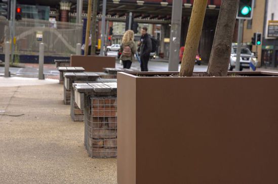 Movable steel planters for landmark urban development | IOTA | ESI ...