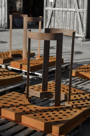 Corten steel tree grilles | IOTA | ESI External Works