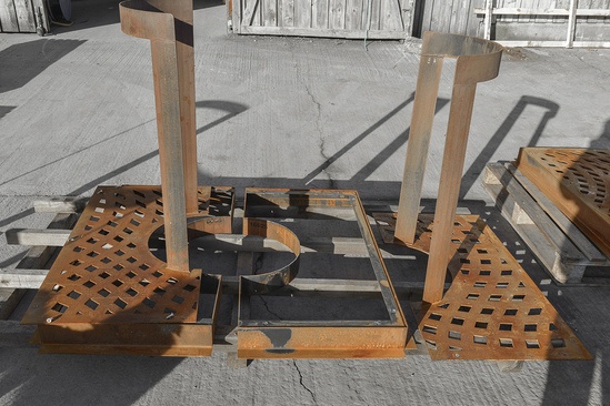 Corten steel tree guards | IOTA | ESI External Works