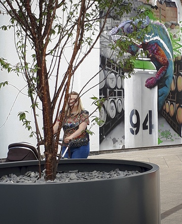 Bespoke aluminium tree planters for retail expansion | IOTA | ESI ...