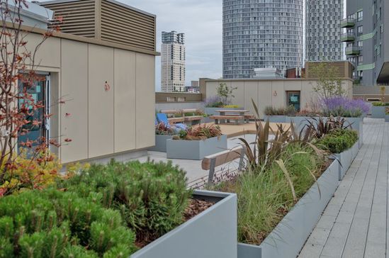 Bespoke large-scale steel planters for new development | IOTA | ESI ...