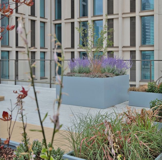 Bespoke large-scale steel planters for new development | IOTA | ESI ...