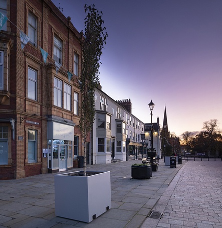 Bespoke steel tree planters for public realm improvement | IOTA | ESI ...