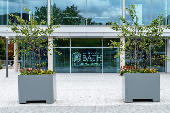Movable zintec steel tree planters - University of Bath | IOTA | ESI ...