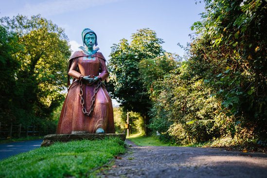 Corten steel and bronze Pendle Witch sculpture | DP Structures | ESI ...