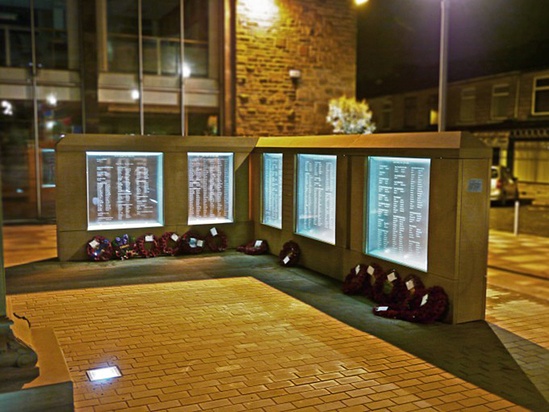 Sandstone commemorative war memorial, Nelson town centre | DP ...