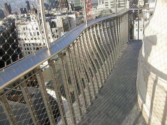 Wire mesh fall protection for viewing platform | MMA Architectural ...