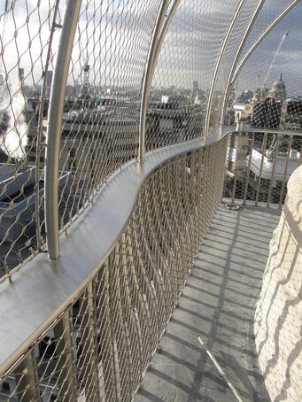 Wire mesh fall protection for viewing platform | MMA Architectural ...