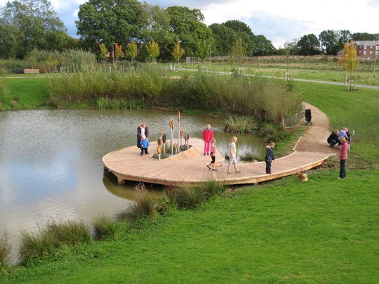 Bespoke timber habitat jetty | Handspring Design | ESI External Works