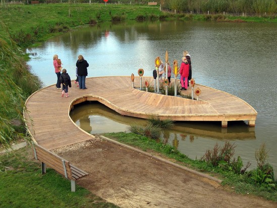 Bespoke timber habitat jetty | Handspring Design | ESI External Works
