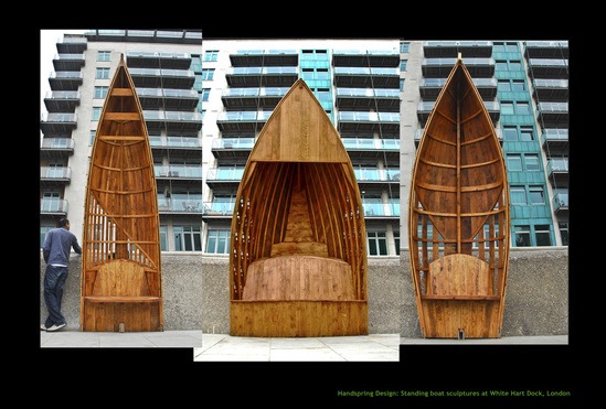Bespoke boat seating and arches for White Hart Dock | Handspring Design ...