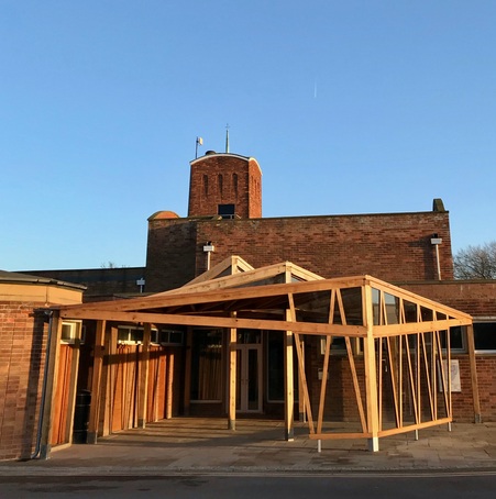 Kite canopy provides shelter for mourners at crematorium | Handspring ...