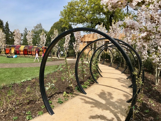 Sculptural hoop structures for Children's Garden, Kew | Handspring ...