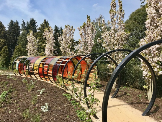 Sculptural hoop structures for Children's Garden, Kew | Handspring ...