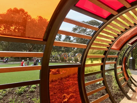 Sculptural hoop structures for Children's Garden, Kew | Handspring ...
