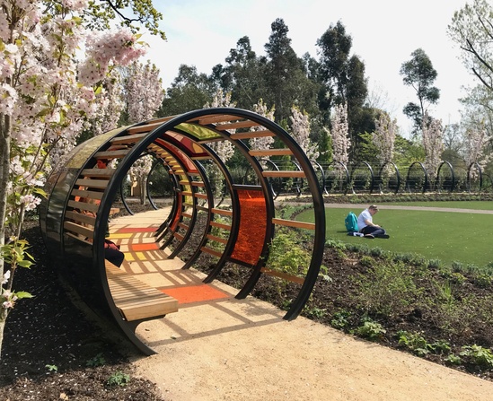 Sculptural hoop structures for Children's Garden, Kew | Handspring ...