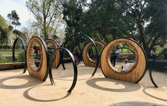 Sculptural hoop structures for Children's Garden, Kew | Handspring ...