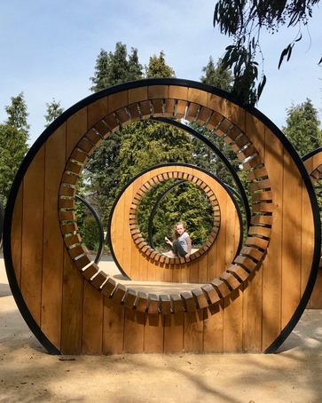 Sculptural hoop structures for Children's Garden, Kew | Handspring ...