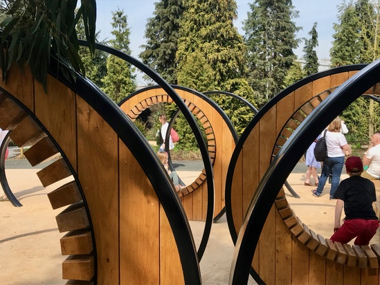 Sculptural hoop structures for Children's Garden, Kew | Handspring ...