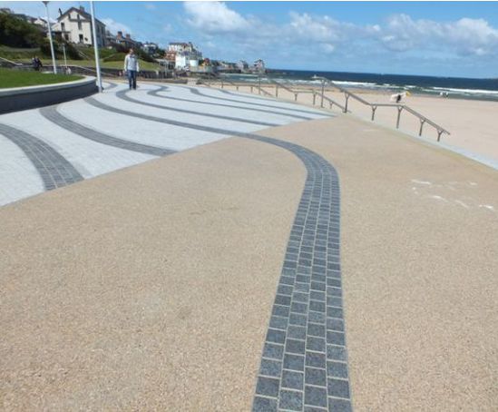AluExcel edging, Station Square, Portrush | Kinley | ESI External Works
