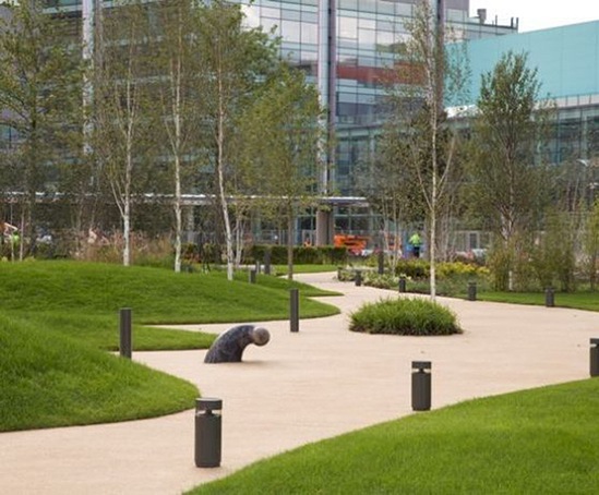 AluExcel landscape edging, Media City, Salford Quays | Kinley | ESI ...