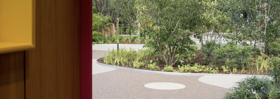 Resin bound pathway edging - Horatio's Garden | Kinley | ESI External Works