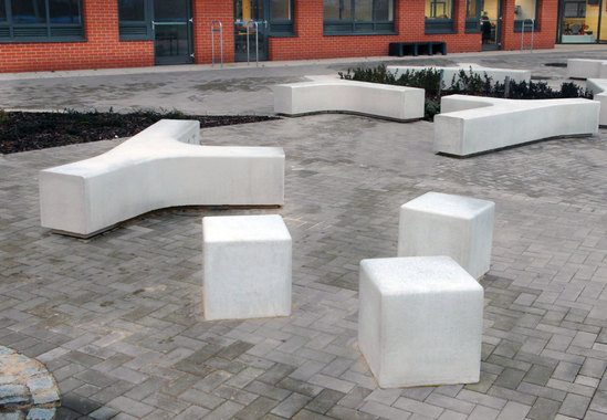 Pewsham Solid Pre-Cast Concrete Tri Bench - PBN413 | Langley Design ...