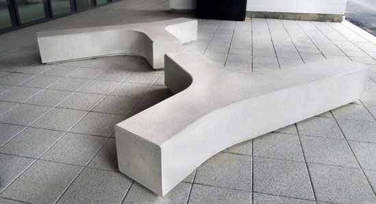 Pewsham Solid Pre-Cast Concrete Tri Bench - PBN413 | Langley Design ...