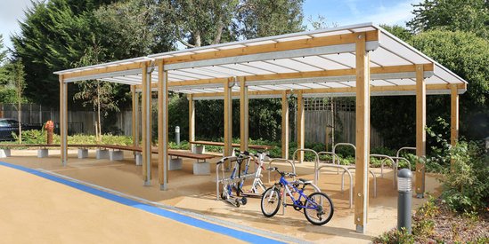 Combined Seating and Cycle Parking Canopy | Langley Design Street ...