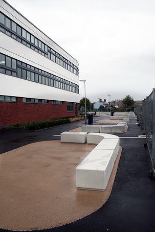 Pewsham Solid Pre-Cast Concrete Curved Bench - PBN412 | Langley Design ...