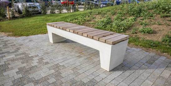 Pewsham Solid Pre Cast Concrete Bench - PBN405 | Langley Design Street ...