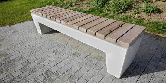 Pewsham Solid Pre Cast Concrete Bench - PBN405 | Langley Design Street ...