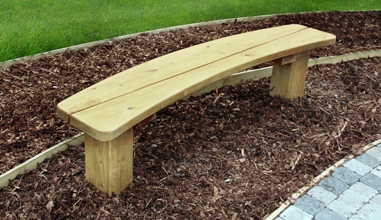 Sheldon All Timber Curved Bench - SBN322 | Langley Design Street ...