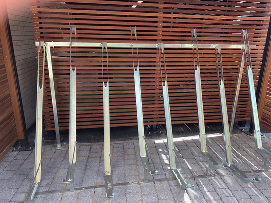 Bespoke cycle and bin store facility with sedum roofs | Langley Design ...
