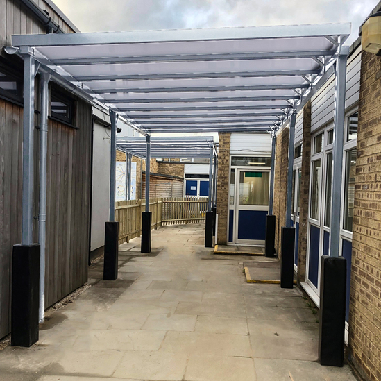 Malford curved steel canopy - MCP210 | Langley Design Street Furniture ...