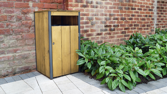 Sheldon Enclosed Steel Frame Litter Bin - SLC306 | Langley Design ...