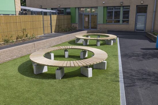 Cycle parking, seating and planters for community school | Langley ...
