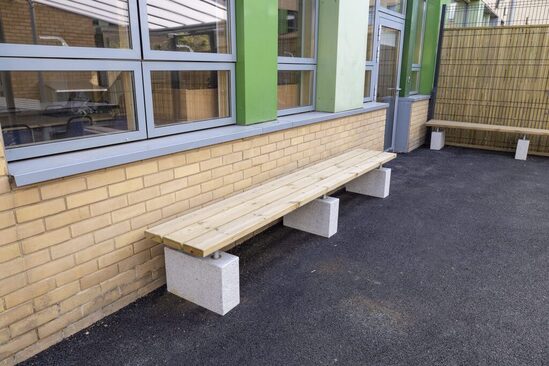 Cycle parking, seating and planters for community school | Langley ...