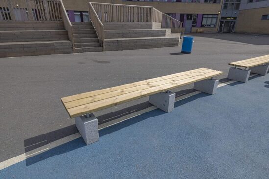 Cycle parking, seating and planters for community school | Langley ...
