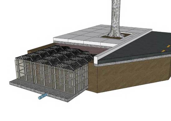 Silva Cell integrated tree and stormwater system | DeepRoot Urban ...