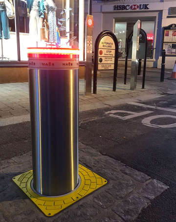 Automatic rising bollards calm Falmouth traffic | Macs Automated ...